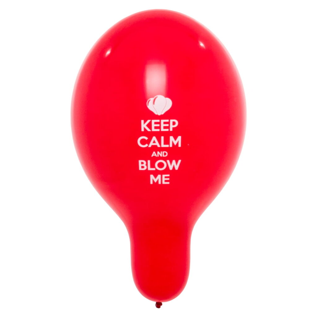 BELBAL Rundballon 14" (38cm) mit "Keep Calm & Blow Me" Motiv