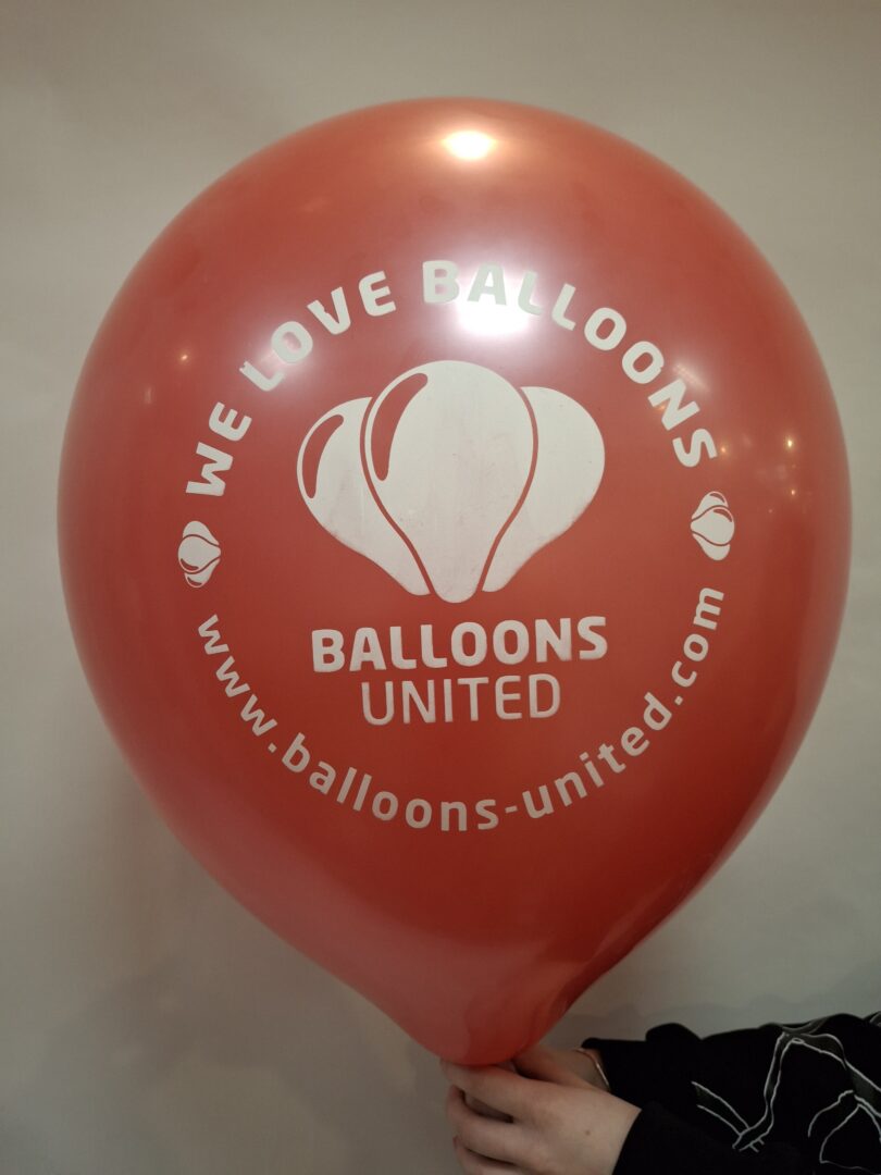 Belbal Rundballon 18" (44cm) mit "We love Balloons" Motiv